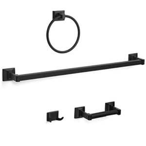 designers impressions eclipse series 4 piece black bathroom hardware set: mba2200-4