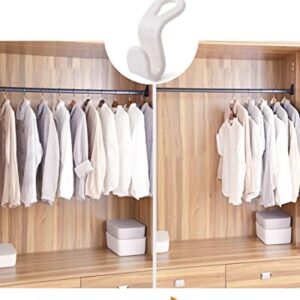 Venupple Clothes Hanger Connector Hooks, 50PCS Plastic Hanger Extenders for Clothes, Heavy Duty Cascading Connection Hooks Space Saving Organizer for Closet, Wardrobe, White