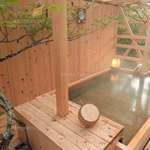 Youbi Made in Japan Onsen Goods Hinoki Pure Wood Bath Stool H6.2 Inches 12401