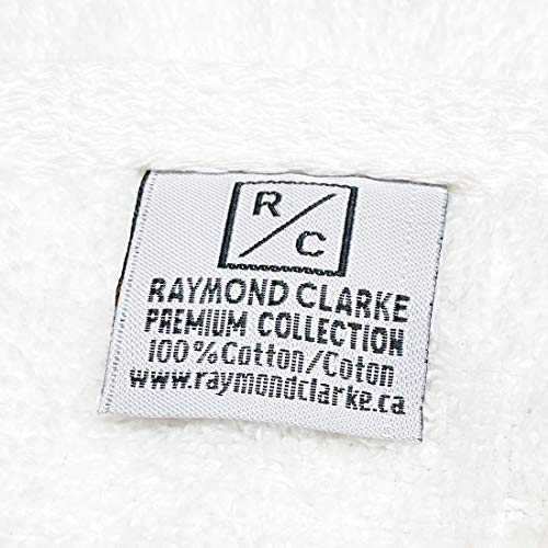 Raymond Clarke® Washcloths, Face Towels Cotton White Twelve Pack, 12x12 inch, Ultra Soft face Cloths White, Spa Towels, fingertip Towels, Nail Towels (White, 12)