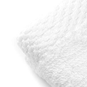 Raymond Clarke® Washcloths, Face Towels Cotton White Twelve Pack, 12x12 inch, Ultra Soft face Cloths White, Spa Towels, fingertip Towels, Nail Towels (White, 12)