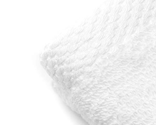 Raymond Clarke® Washcloths, Face Towels Cotton White Twelve Pack, 12x12 inch, Ultra Soft face Cloths White, Spa Towels, fingertip Towels, Nail Towels (White, 12)