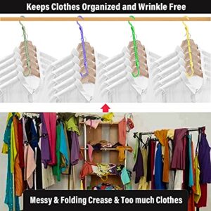 10 Pack Space Saving Hangers, Magic Closet Organization Clothes Hanger, Hanger Organizer for Closet, Closet Organizers and Storage for Room Wardrobe Heavy Clothes, Shirts ,Pants, Dresses, Coats