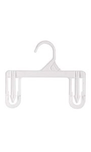 8 inch white children's plastic skirt and pants hangers - case of 250