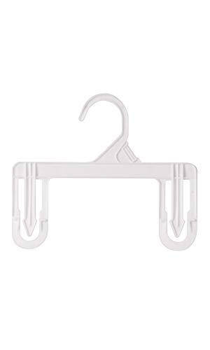 8 inch White Children's Plastic Skirt and Pants Hangers - Case of 250