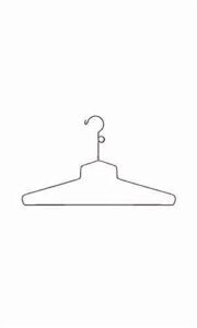 metal shirt hangers - 18 inch - chrome - case of 20