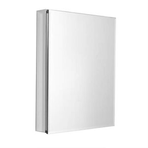 zenna home aluminum, 24 x 30 inches, designer series by zenith beveled mirror medicine cabinet, frameless