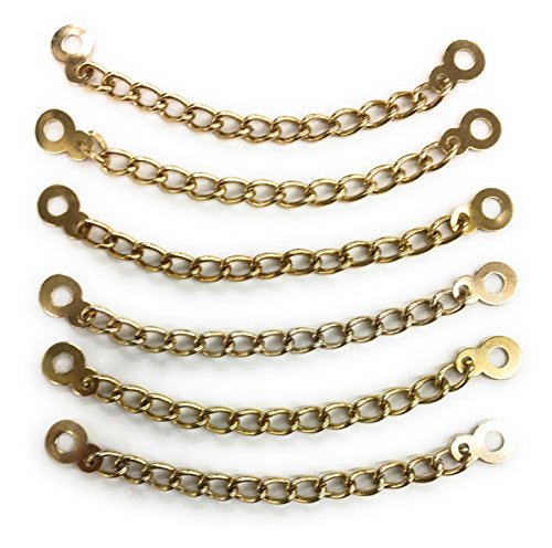 Katz Trimming / Trims Unlimited 6 Coat Hanging Chains -Gold Brass- Coat Chains -Metal Coat Loops