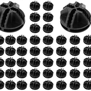 Dailydanny Wire Cube Plastic Connector 50Pcs Wire Grid Cube Organizer Connector for Modular Closet Storage Organizer and Wire Shelving (Black)