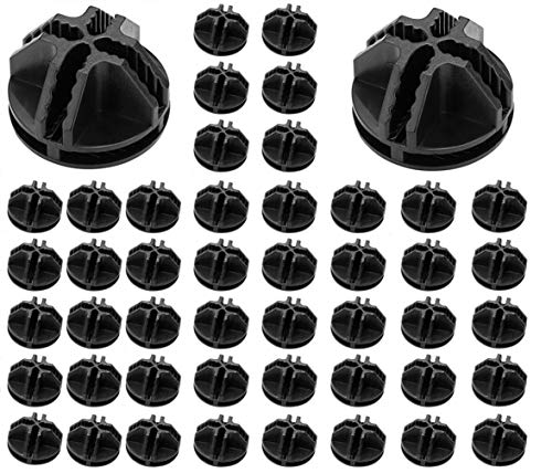 Dailydanny Wire Cube Plastic Connector 50Pcs Wire Grid Cube Organizer Connector for Modular Closet Storage Organizer and Wire Shelving (Black)