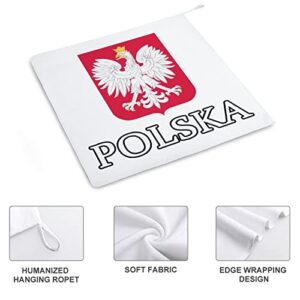 Patriotic Polish Polska Flag Hanging Kitchen Hand Towels Funny Bathroom Printed Cute Soft Decorative