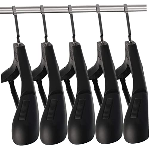 Coat Hangers Extra Wide Plastic Suit Hangers Notched Shoulders with Swivel Hooks 15PCS Suit Hangers