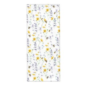 hand towel spring flower bumble bee for bathroom kitchen microfiber fingertip bath towels 12 x 27.5 inch soft decorative home hotel gym laundry room