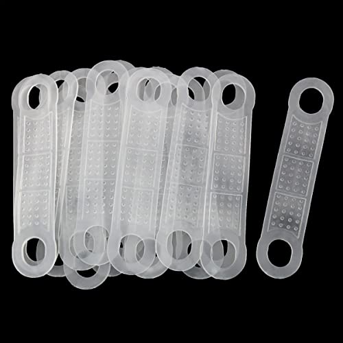 Clothing Hanger Strips ITROLLE 50PCS Clear Non-Slip Rubber Clothing Hanger Grips for Wood and Plastic Hangers Transparent Silicone Grip