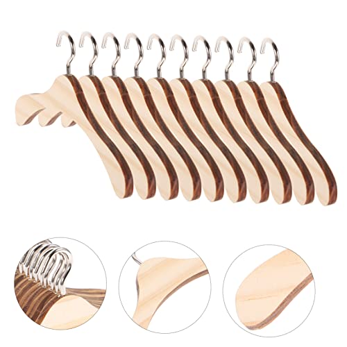 BESPORTBLE Children Hangers Kids Armoire Hanging Racks for Clothes Heavy Duty Short Hangers for Closet Wooden Hangers Dress Hangers Doll Wooden Clothes Hanger 1/3 Bjd Dolls Hanger Baby 10pcs