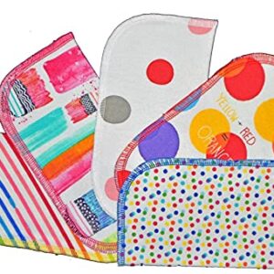 1 Ply Printed Flannel 8x8 Inches Set of 5 Color Me Happy