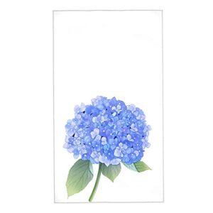 blue-purple hydrangea hand towel portable super soft absorbent beautiful watercolor flowers bathroom towel fingertip towel large decorative bath towel multifunctional kitchen gym yoga spa 27.5"x15.7"