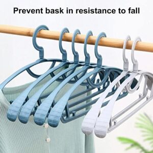 WALNUT 5Pcs Non-Slip Thickened Plastic Clothes Hangers Shirts Pants Clothes Wide Shoulder Racks Home Supplies (Color : C, Size : 19cm x 40.3cm x 3cm)