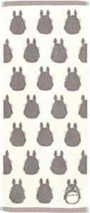 studio ghibli via bluefin marushin my neighbor totoro grey totoro silhouette face towel - official studio ghibli merchandise