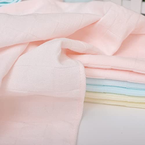 BENBOR 30x30cm Face Towel Square Towels for Washing Face Drying Hair Towels Cleaning Towel Face Cloths for Baby Kids Adult - Pink