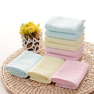 BENBOR 30x30cm Face Towel Square Towels for Washing Face Drying Hair Towels Cleaning Towel Face Cloths for Baby Kids Adult - Pink