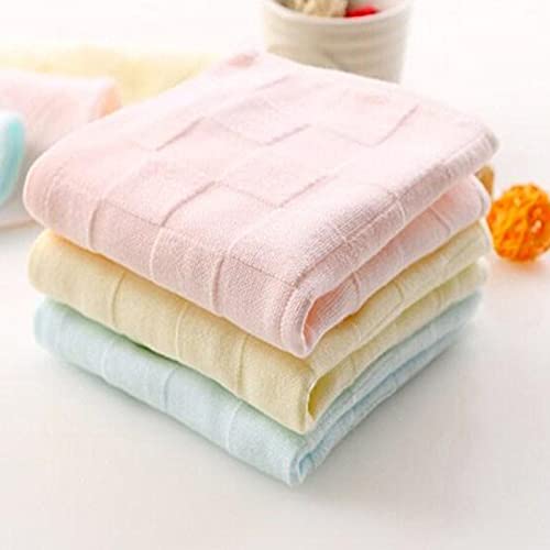 BENBOR 30x30cm Face Towel Square Towels for Washing Face Drying Hair Towels Cleaning Towel Face Cloths for Baby Kids Adult - Pink