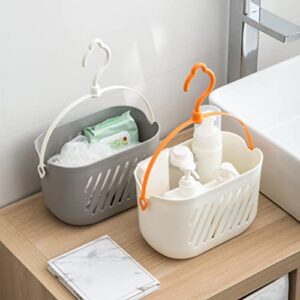 DOITOOL Plastic Hanging Shower Caddy Basket: Connecting Organizers Storage Basket with Hook for Bathroom Kitchen Pantry Bathroom Dorm Room（9.1x5.5x5.1inch）