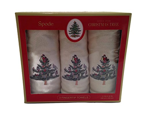 Spode Christmas Tree, Boxed Set of 3 Fingertip Towels