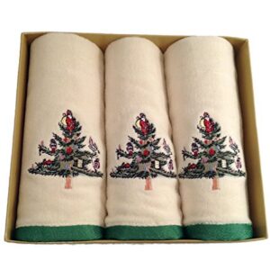 Spode Christmas Tree, Boxed Set of 3 Fingertip Towels