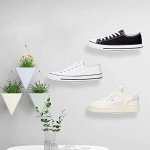 Alitamei Acrylic Floating Shoe Rack (Set of 6) Wall Mount Display Shoe Rack Transparent Storage Rack for Home Use Sneaker Display Rack with Screws and Anchors