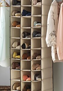 Whitmor 30 Section Hanging Shoe Shelves, Tan