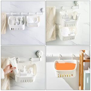 Shower Storage Plastic Hanging Shower Caddy Basket: Bath Shower Connecting Organizer Storage Basket with Hook for Bathroom Kitchen Pantry Bathroom Dorm Room Shower Toy Holder