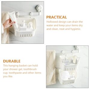 Shower Storage Plastic Hanging Shower Caddy Basket: Bath Shower Connecting Organizer Storage Basket with Hook for Bathroom Kitchen Pantry Bathroom Dorm Room Shower Toy Holder