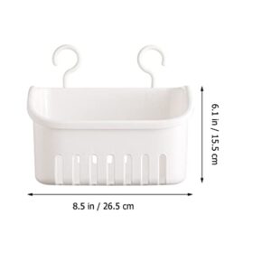 Shower Storage Plastic Hanging Shower Caddy Basket: Bath Shower Connecting Organizer Storage Basket with Hook for Bathroom Kitchen Pantry Bathroom Dorm Room Shower Toy Holder