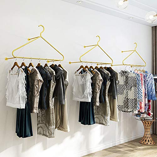 Hanger-Shaped Clothing Display Rack,Wall Garment Storage Rack,Coat Rack Hanger Storage for Clothing Store-80/100/120cm (Size : 803257cm)