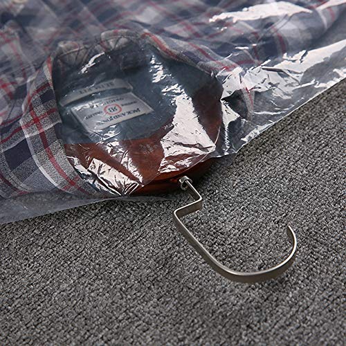 10Pcs Transparent Plastic Garment Covers 35.4inch Hanging Clothes Dust-Proof Protector Bags Suitable for Home Storage Clothing Stores & Dry Cleaning Laundrette.