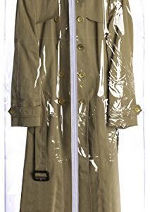 Clear Vinyl Garment Bag - Protect Your Clothing While Traveling and Dust Free While Hanging in Your Closet. These Garment Bags are Ideal for Coats, Suits, Dresses or Gowns - Set of 2 (24 X 54 Inches)