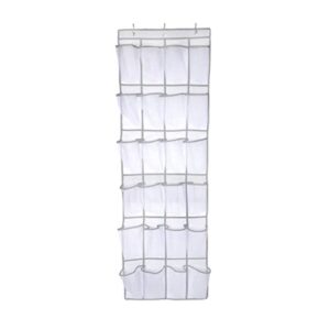 isabelvictoria 24 large mesh pockets non-woven hanging storage bag behind doors space saving shoes rack household accessories