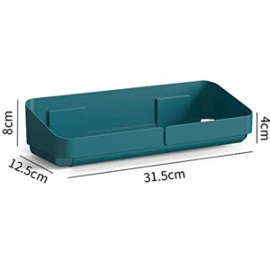 Fineget Plastic Shower Caddy Basket Shelf Large Adhesive Shower Shelves for Wall Bathroom Kitchen Bathtub Rustproof No Drilling Space Saving Shower Storage Organizer Deep Green 2 Pack