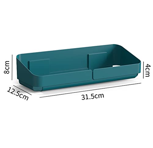 Fineget Plastic Shower Caddy Basket Shelf Large Adhesive Shower Shelves for Wall Bathroom Kitchen Bathtub Rustproof No Drilling Space Saving Shower Storage Organizer Deep Green 2 Pack