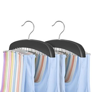 resovo upgrade tank top hanger closet storage and organizer for closet tank top organizer space saving 24 metal hooks closet organizer and storage for tank top, cami, tie etc.