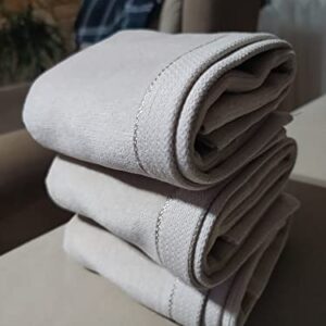 Global_Trading 6 Pack - FINGERTIP Towels 11X18 Terry-Velour Towels 100% Cotton (Beige) (6, Beige)