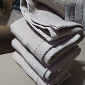 Global_Trading 6 Pack - FINGERTIP Towels 11X18 Terry-Velour Towels 100% Cotton (Beige) (6, Beige)