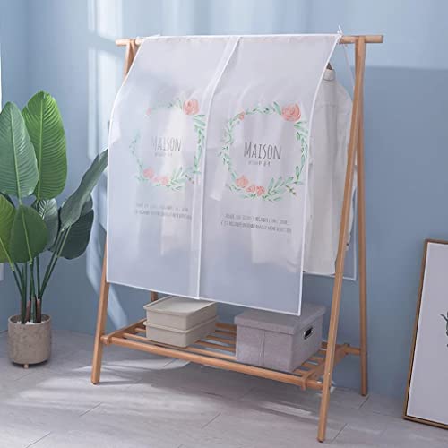 XBWEI Clothes Dust Cover Waterproof Transparent Cloth Dustproof Towel Dresses Garment Wardrobe Hanging Protect Organizer (Color : E, Size : 110x110cm)