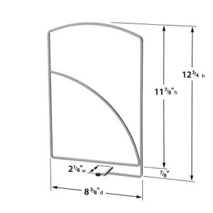 Lynk Tall Shelf Dividers - Closet Shelf Organizer (Set of 2) - Chrome, 8-7/16" x 13" h