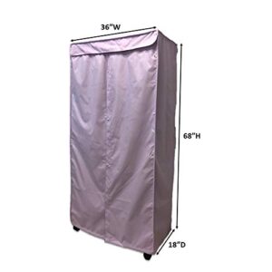 Formosa Covers Portable Garment Rolling Rack Cover - Protect Your Clothes from Dust Keep Your Room Looking Organized in Lilac Purple (Cover Only) (36"W x 18"D x 68"H)