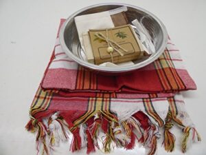 igd turkish bath and hamam set peshtamal pestamal (red)