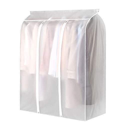 FAYYA Garment Clothes Cover Protector Hanging Garment Storage Bag Translucent Dustproof Waterproof Hanging Storage Bag for Wardrobe with Full Zipper