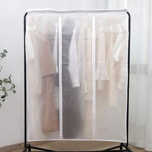 FAYYA Garment Clothes Cover Protector Hanging Garment Storage Bag Translucent Dustproof Waterproof Hanging Storage Bag for Wardrobe with Full Zipper