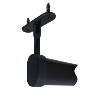 oval closet rod end hanger | black | 2 pack